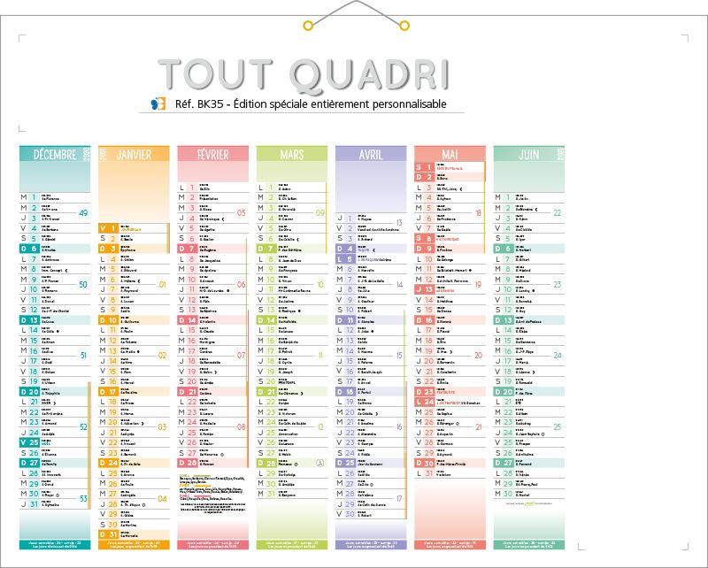 Calendrier Sur Mesure | personnalise | KelCom